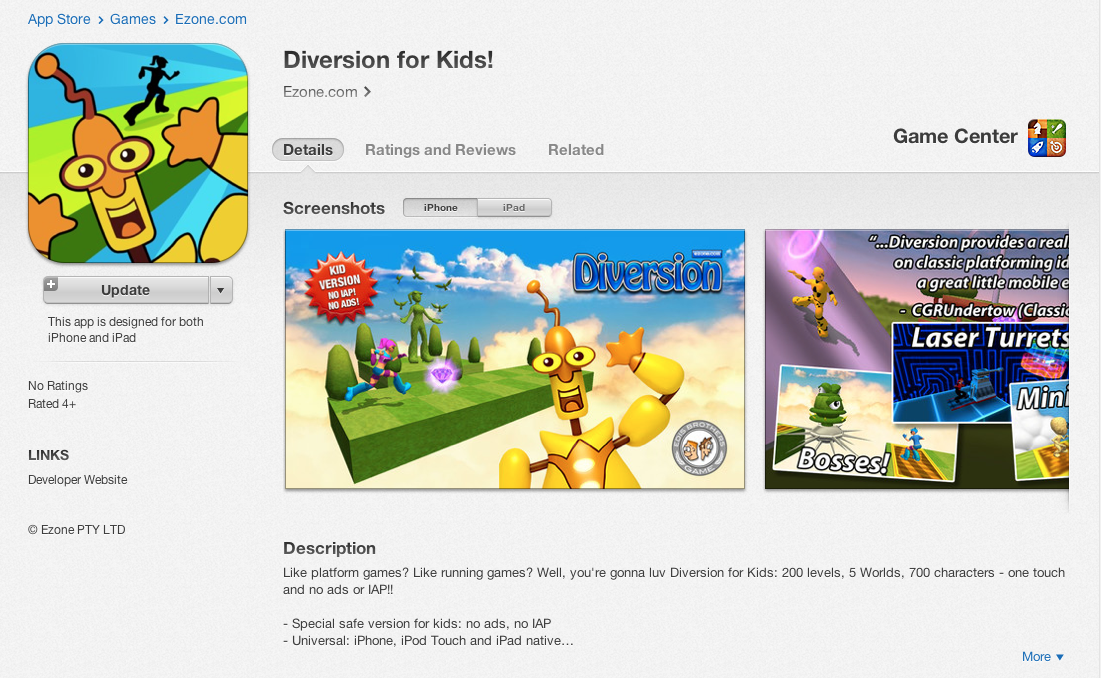 Diversion for Kids | Ezone.com
